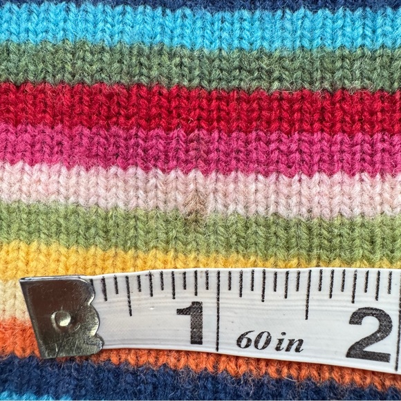 Laura Ashley | Sweaters | Vintage Laura Ashley 0 Wool Rainbow Striped ...